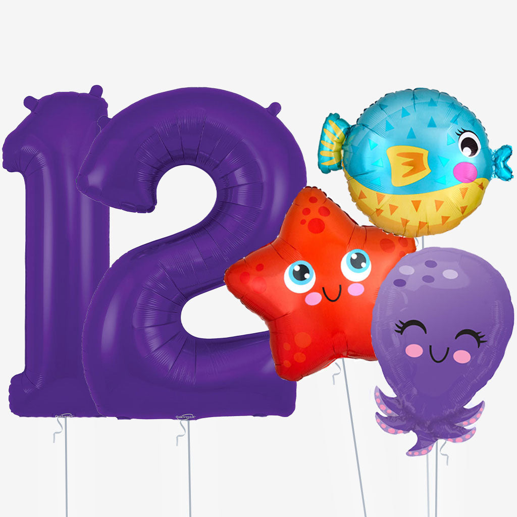 Under the Sea & Numbers Balloons | Box Balloons