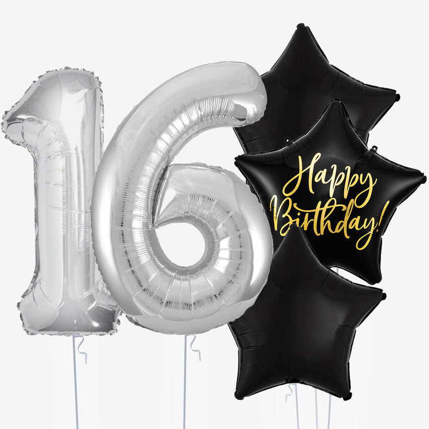Number Balloon Bunches Delivered | Box Balloons | Helium Balloon Delivery