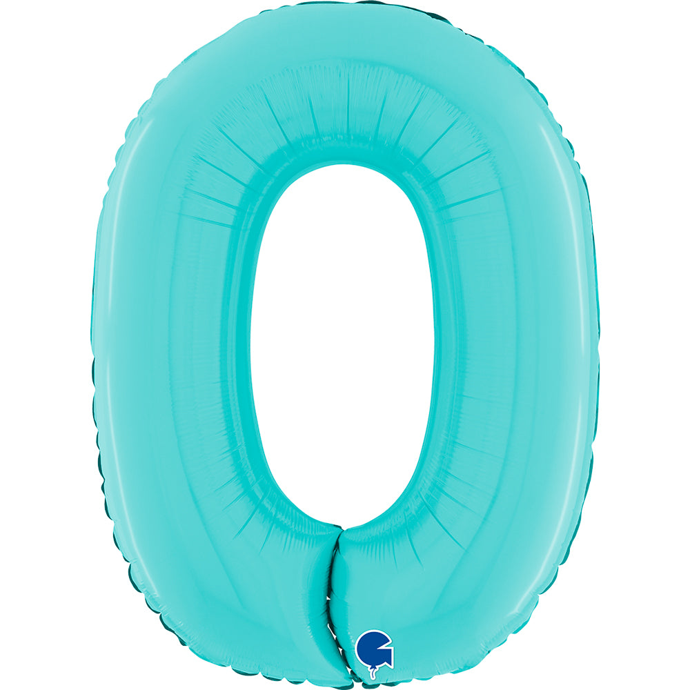 26" Turquoise Number Balloons | Box Balloons | Helium Balloon Delivery