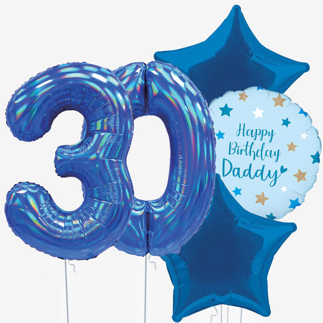 Happy Birthday, Daddy & Number Balloons | Box Balloons | Helium Balloon ...