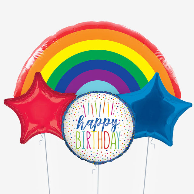 Rainbow Birthday Balloons | Box Balloons | Helium Balloon Delivery