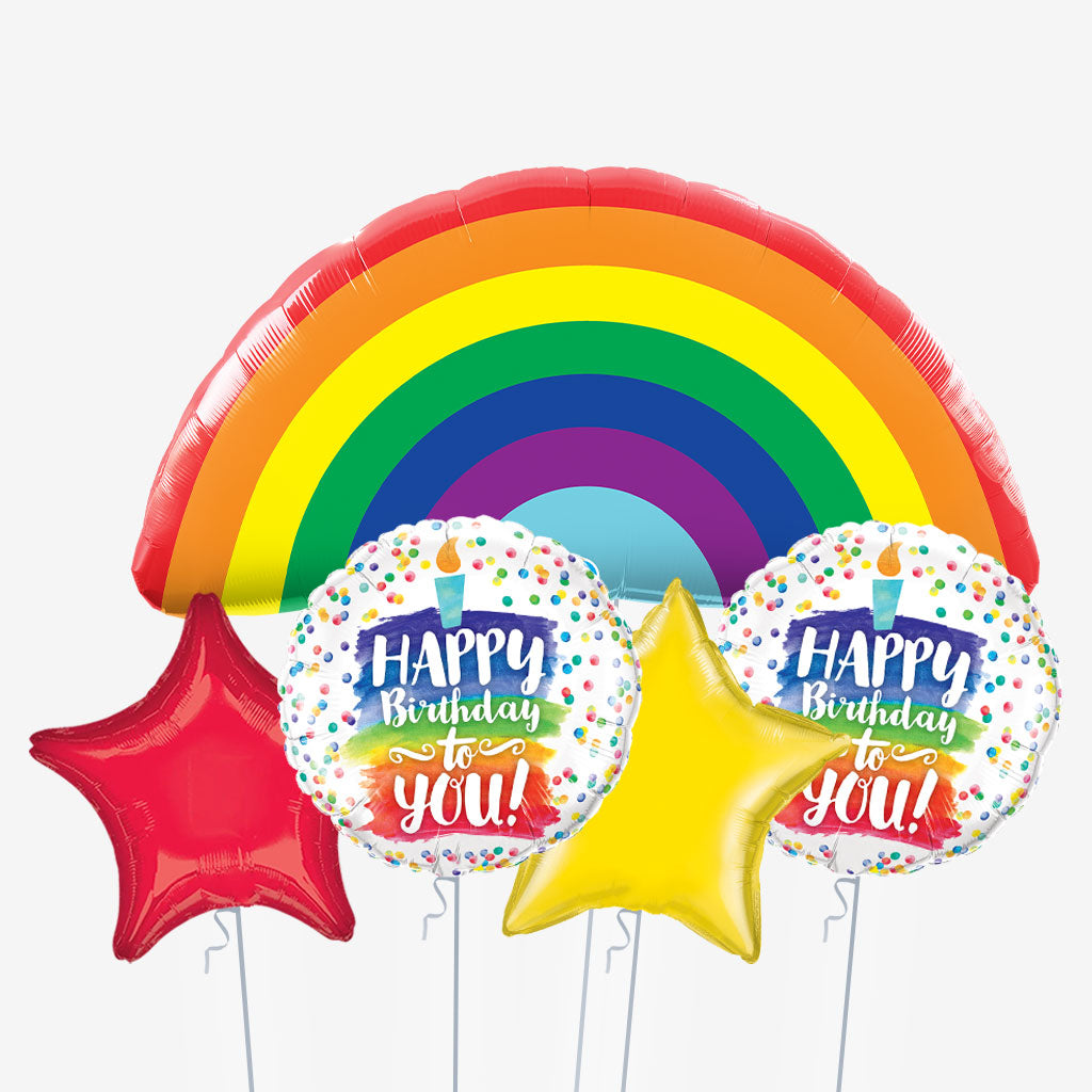 Rainbow Birthday Balloons | Box Balloons