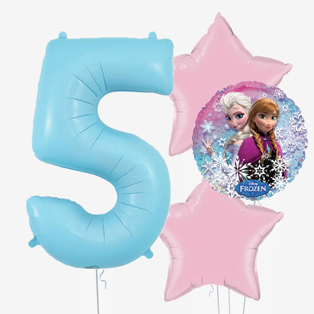 Frozen Birthday Number Balloons | Box Balloons