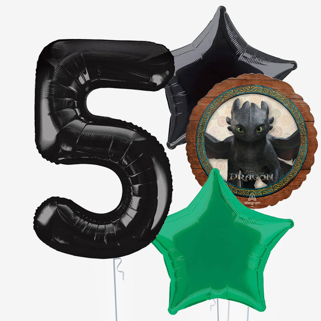 How to Train Your Dragon Round & Number Balloons | Box Balloons ...