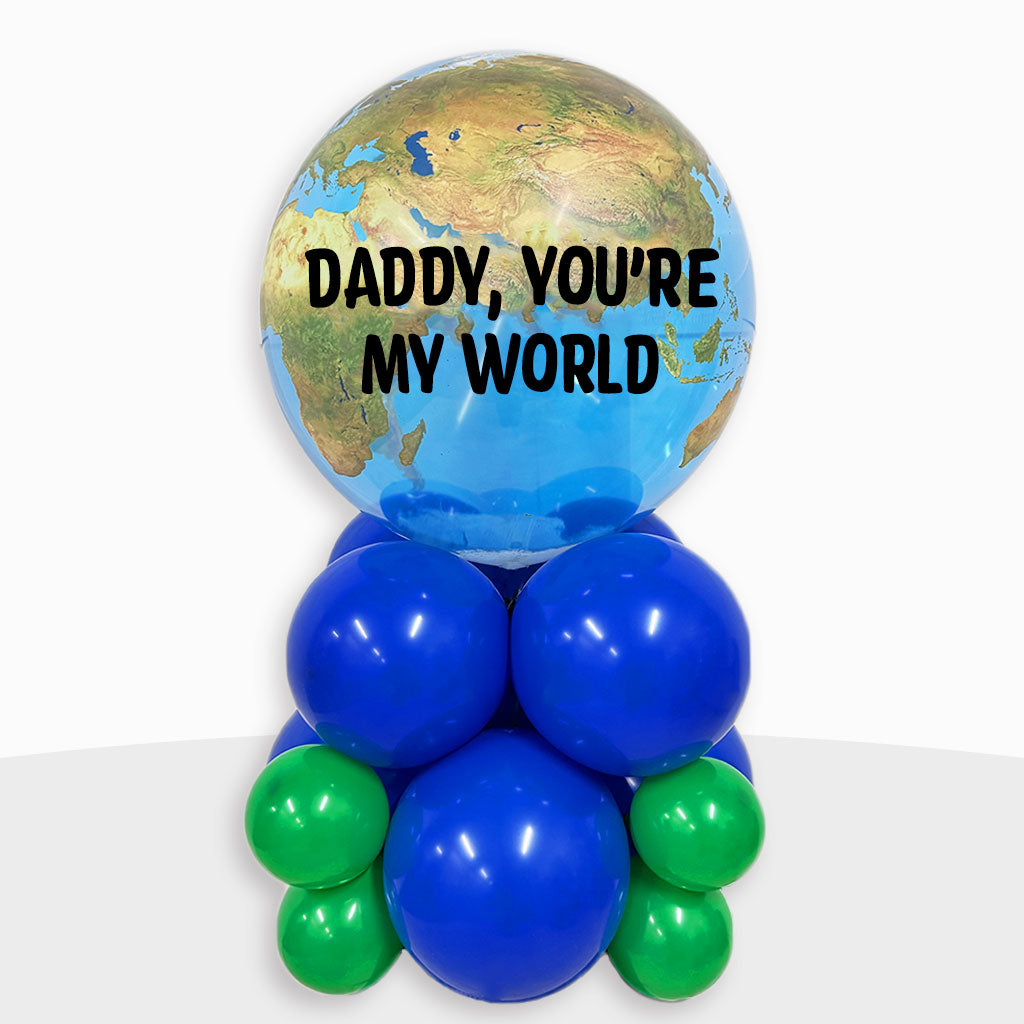 Personalised World Balloon Stack | Box Balloons | Helium Balloon Delivery